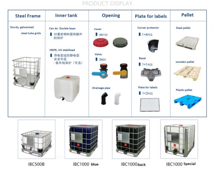 800l Ibc Wadah Barang Berbahaya Food Grade Ibc Tank Untuk Penyimpanan ...