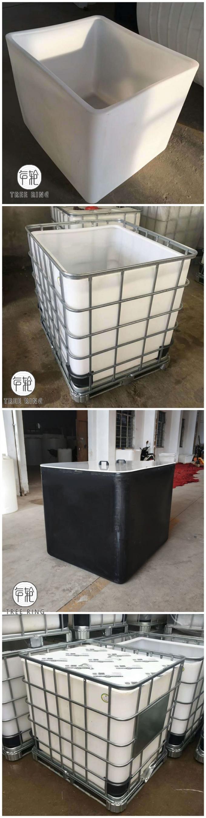 Potong Industri Perikanan Upcycled Open Top IBC Tank 265 Galon Untuk ...